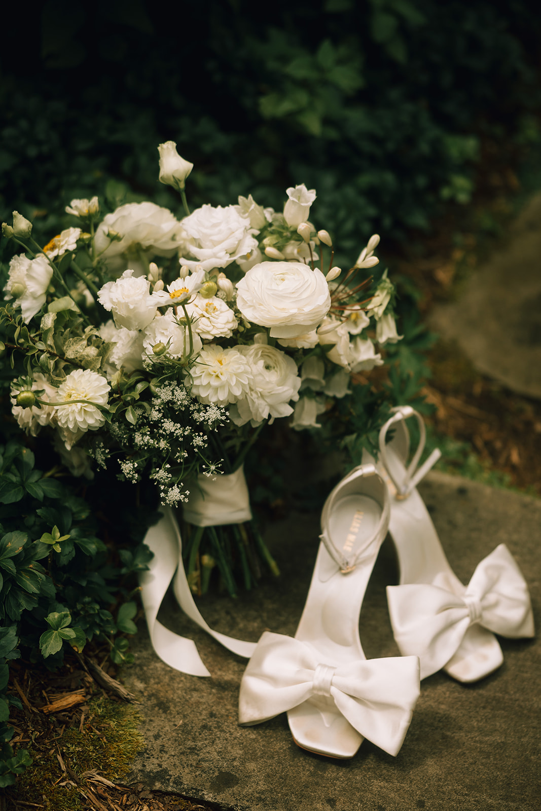 White and Green Wedding with Enchanted Forest Earthy Style