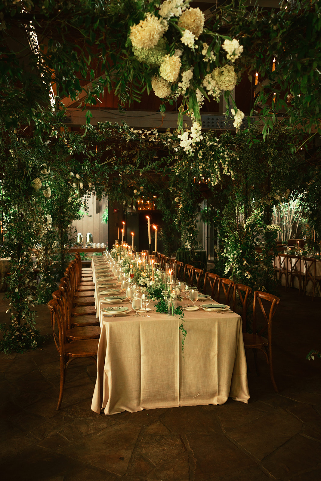 White and Green Wedding with Enchanted Forest Earthy Style